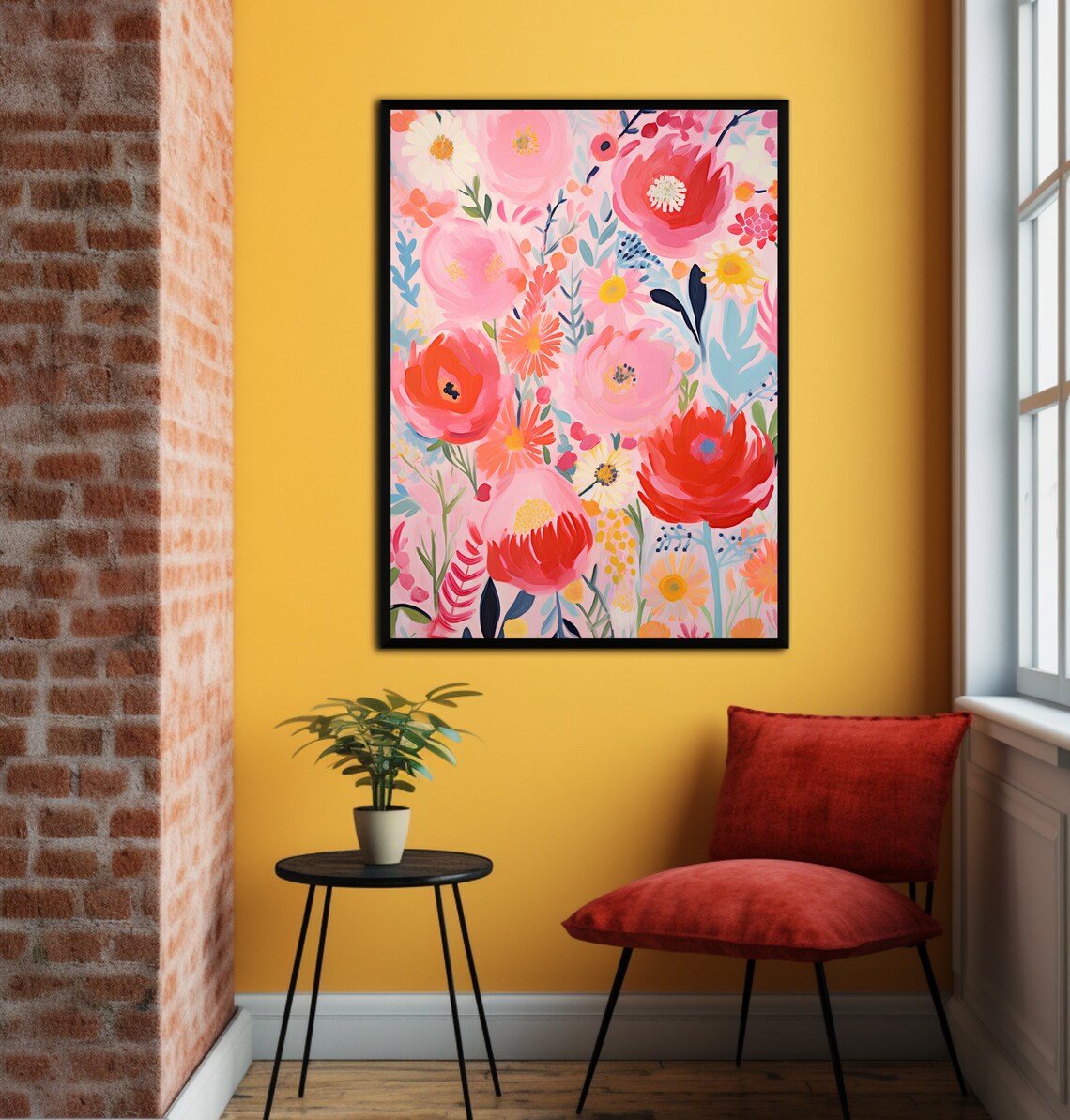Abstract Floral Botanical Wall Art Colorful Art Abstract Wall Art ...