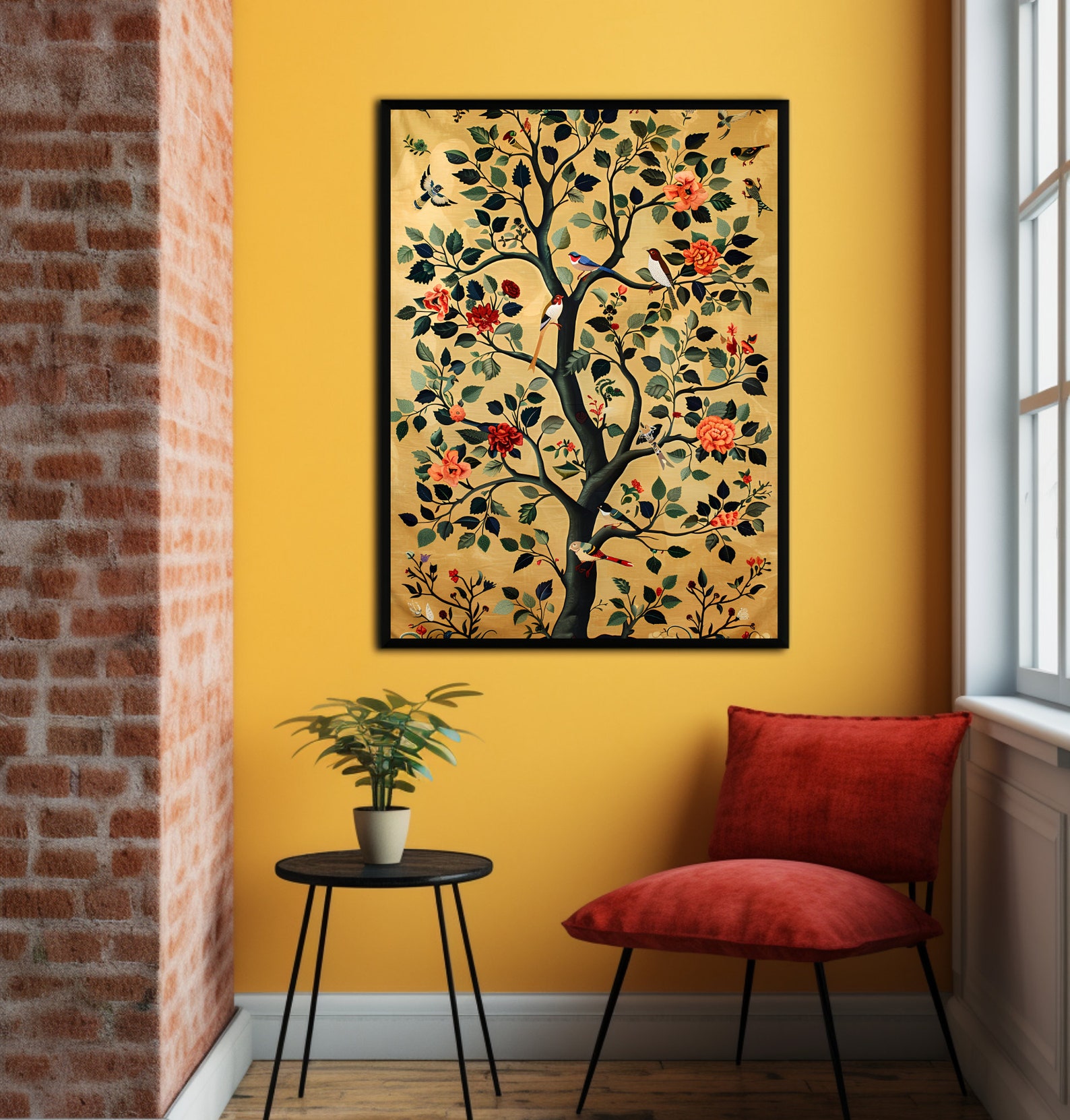 Tree of Life, Indian Temple Art, Indian Madhubani Painting, Indian Wall ...