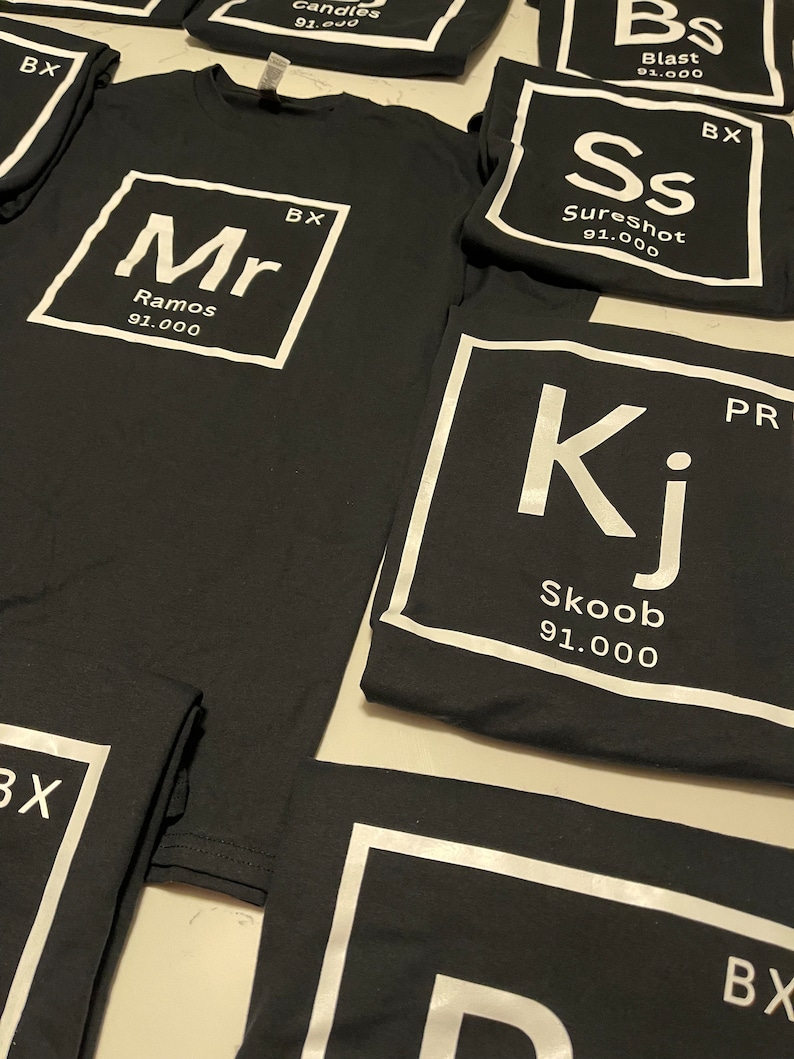 Periodic Table Custom Shirts - Etsy