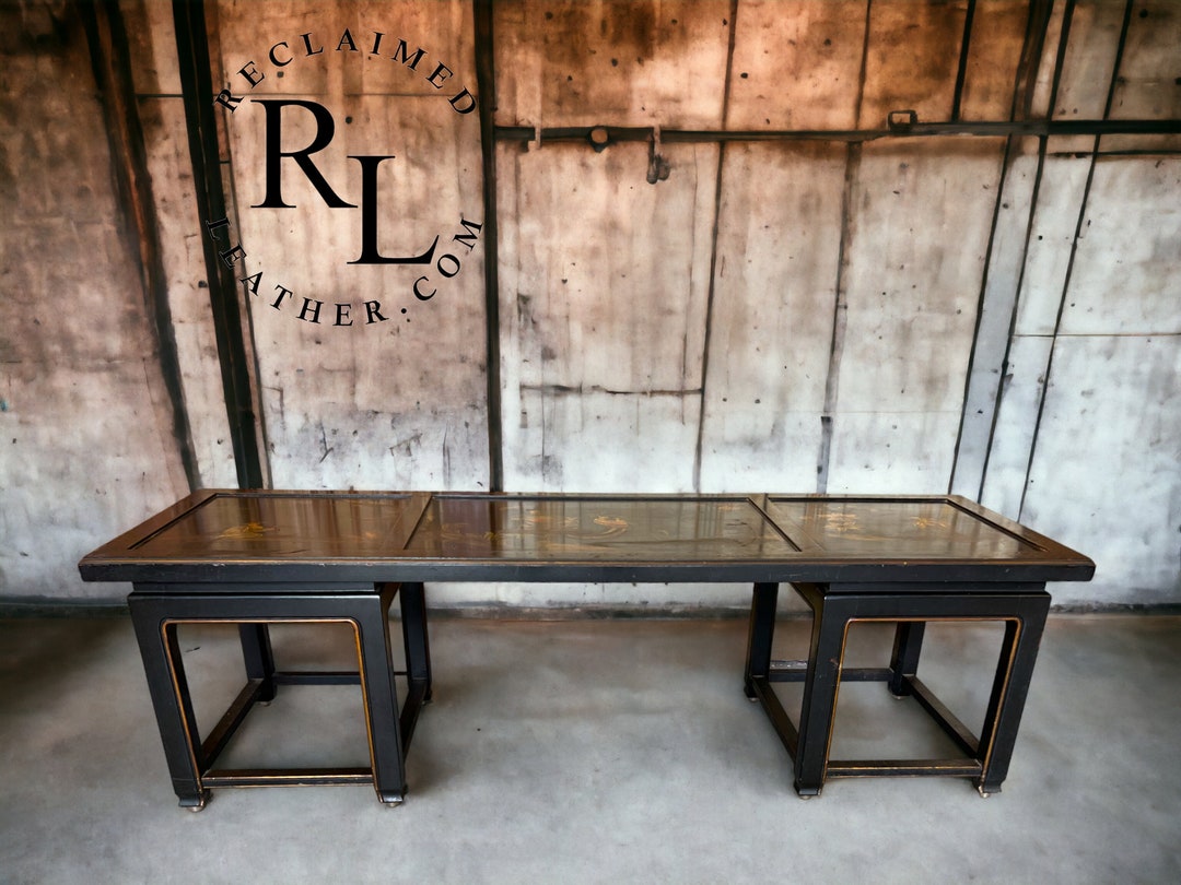 Antique Chinese/asian Hand Painted Wood Coffee Table - Etsy