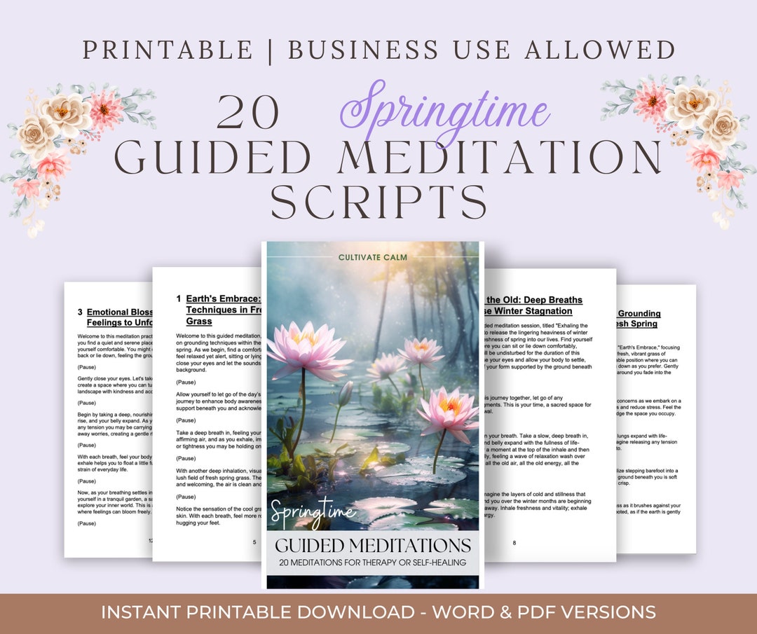 20 Spring-themed Guided Meditation Scripts for Business or Personal Use ...