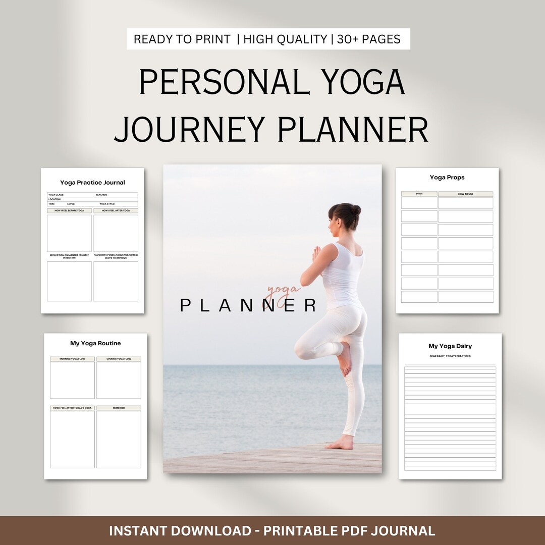 Personal Yoga and Meditation Planner, Yoga Practice Journal ...