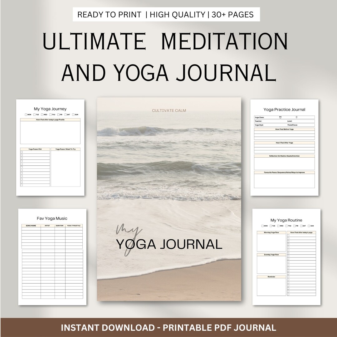 Ultimate Yoga and Meditation Planner, Yoga Practice Journal ...