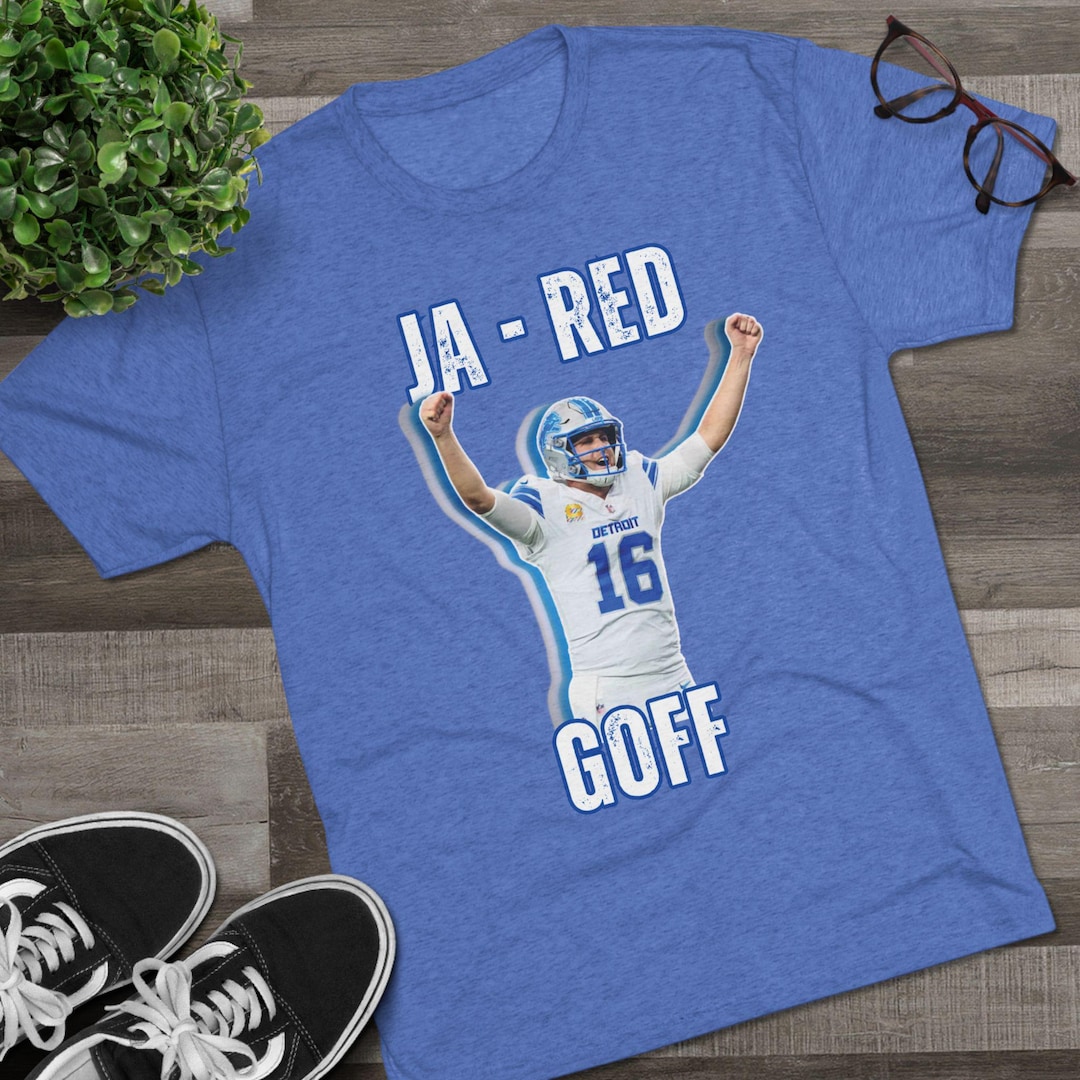 Detroit Lions Jared Goff MVP Tri-blend Tee, Unisex Crewneck Shirt ...