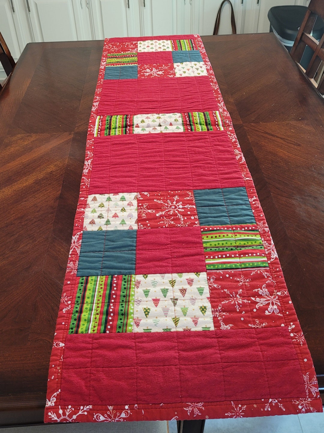 Handmade Christmas Quilted Table Runner - Etsy