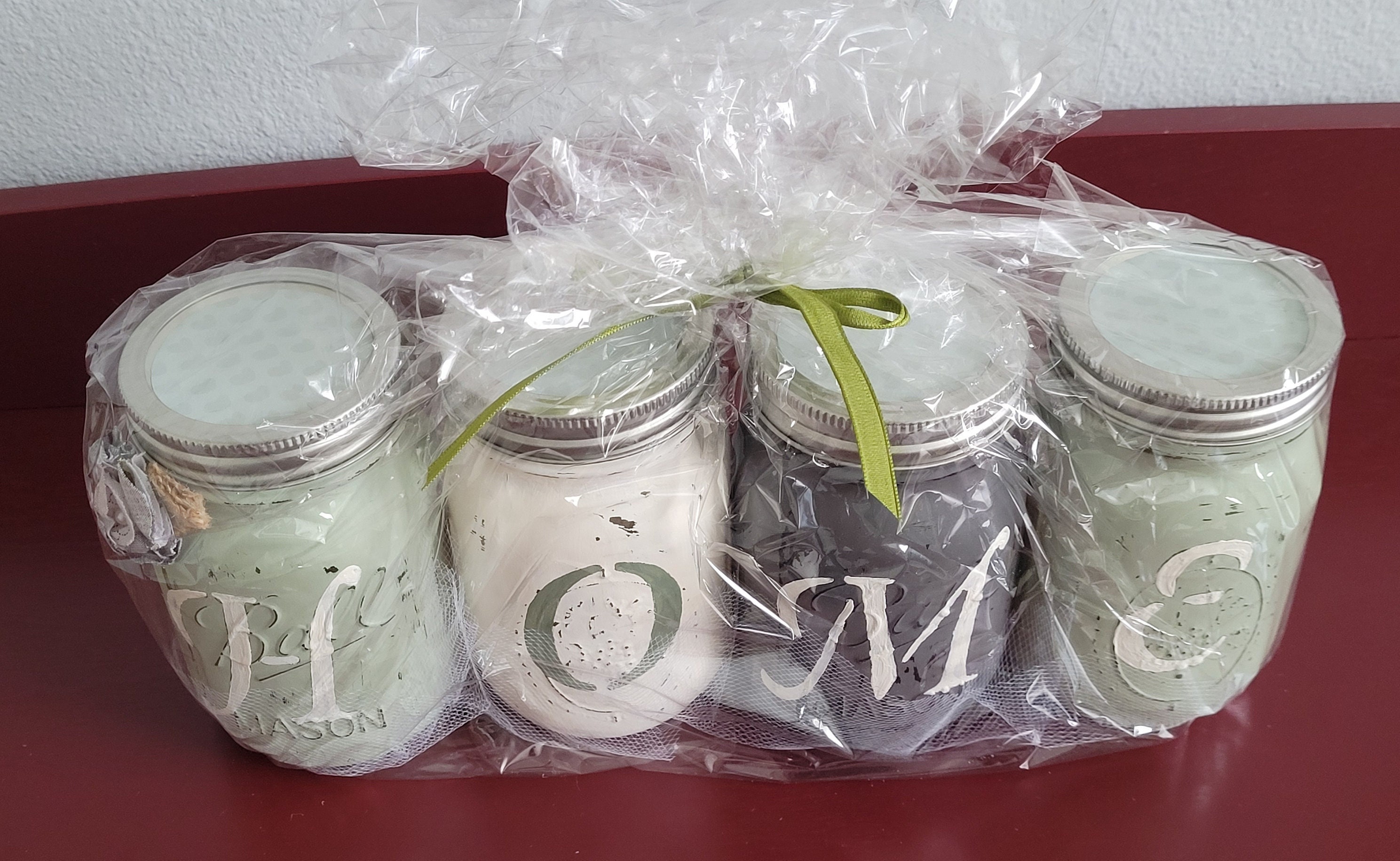 Painted Small Mason "home" Jars - Etsy