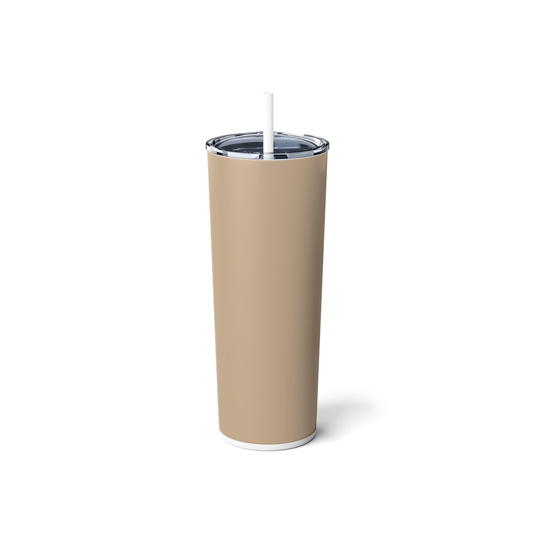 Beige Thermos Flask Thermos Trendy Skinny Steel Tumbler With Straw ...