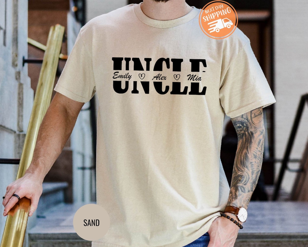 Custom Uncle Shirt ,with Kids Names, Custom Uncle Shirt, Personalized ...