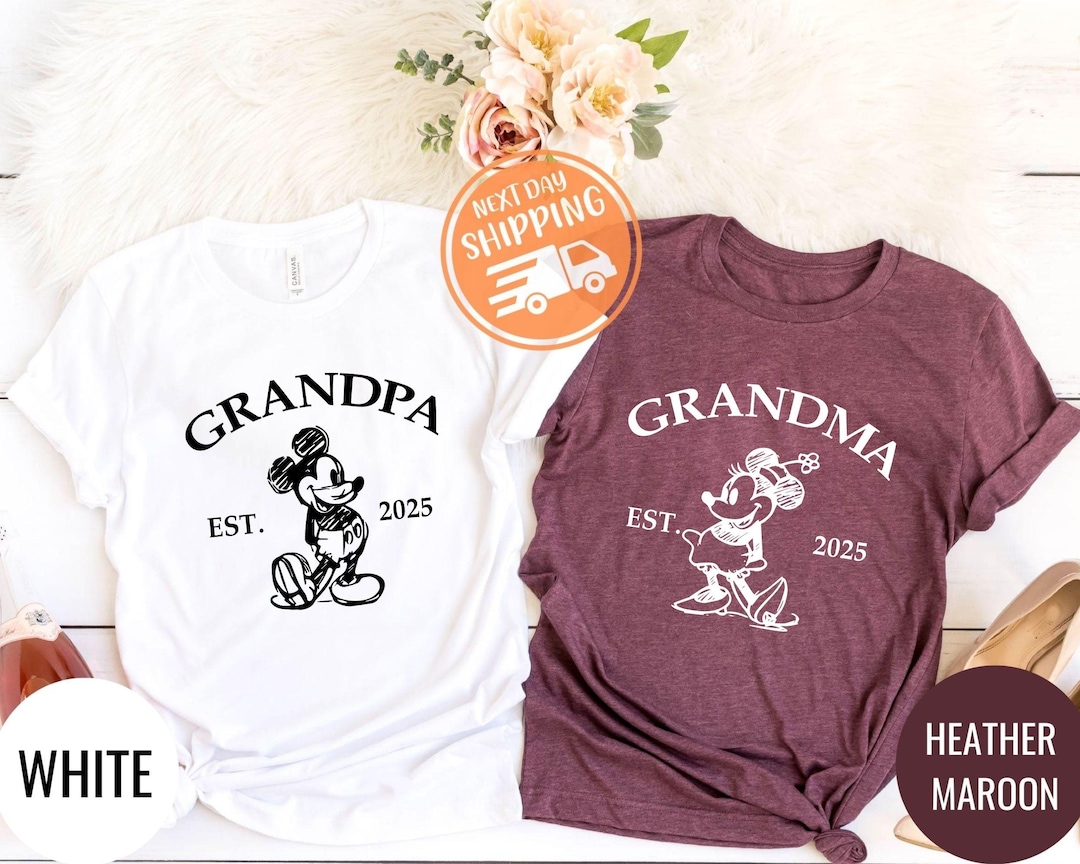 Disney Grandma Shirt, Mickey Minnie Couple Tee, Family Disney Trip ...