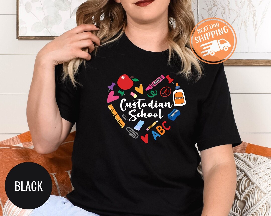 Custodian School Shirt, School Custodian Tshirt, Custodian Appreciation ...