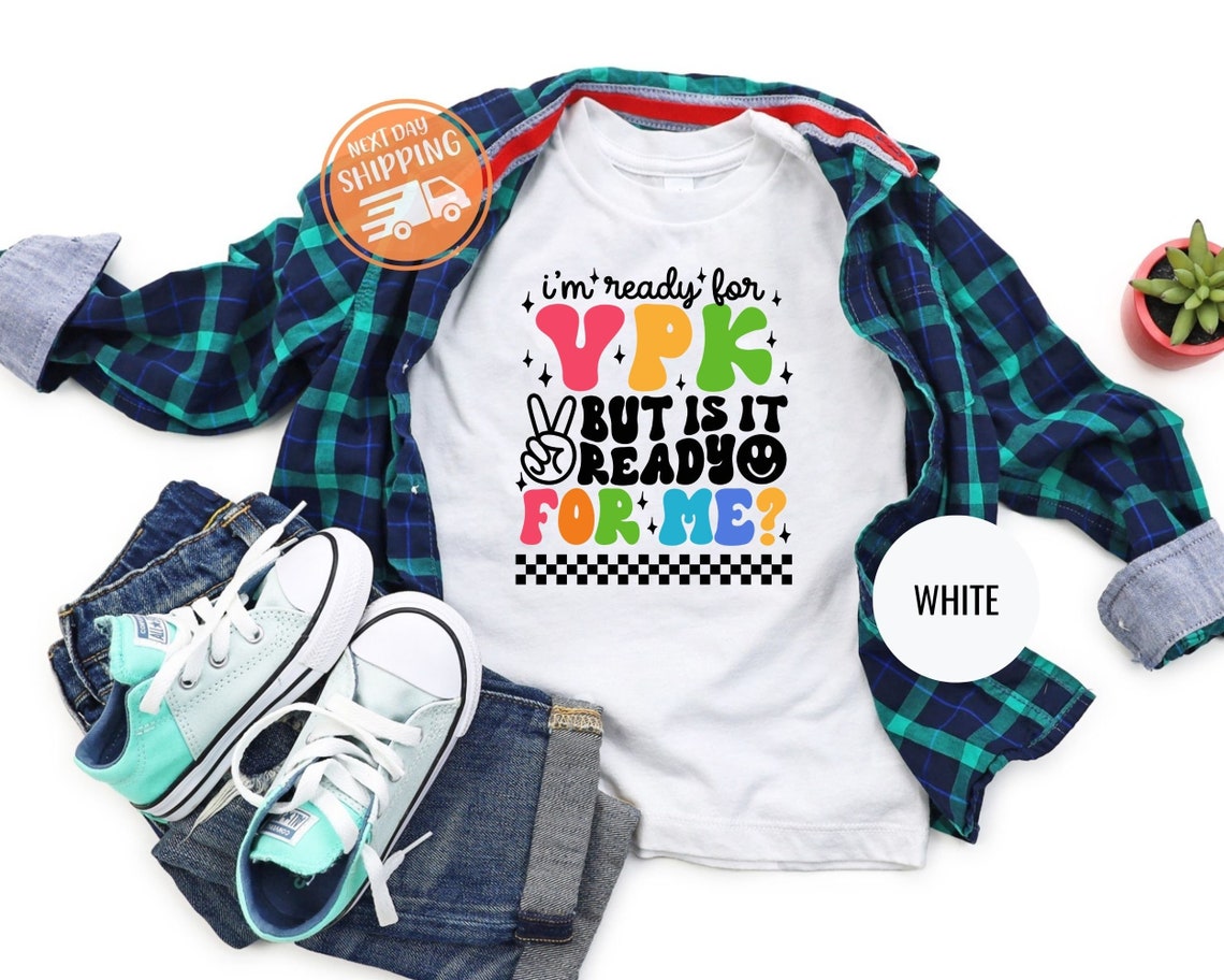 Kids Back to School Shirt, "i'm Ready for Vpk" Graphic Tee, Gift for ...