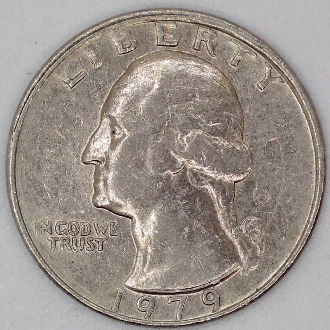 1979-P Washington Quarter 25C Huge Misaligned Die / Collar Clash Error ...