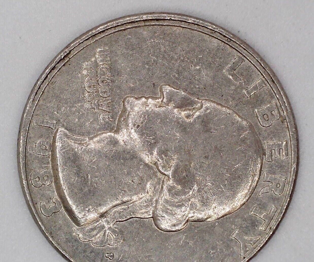 1983-P Washington Quarter 25C Massive Misaligned Die / Collar Clash ...