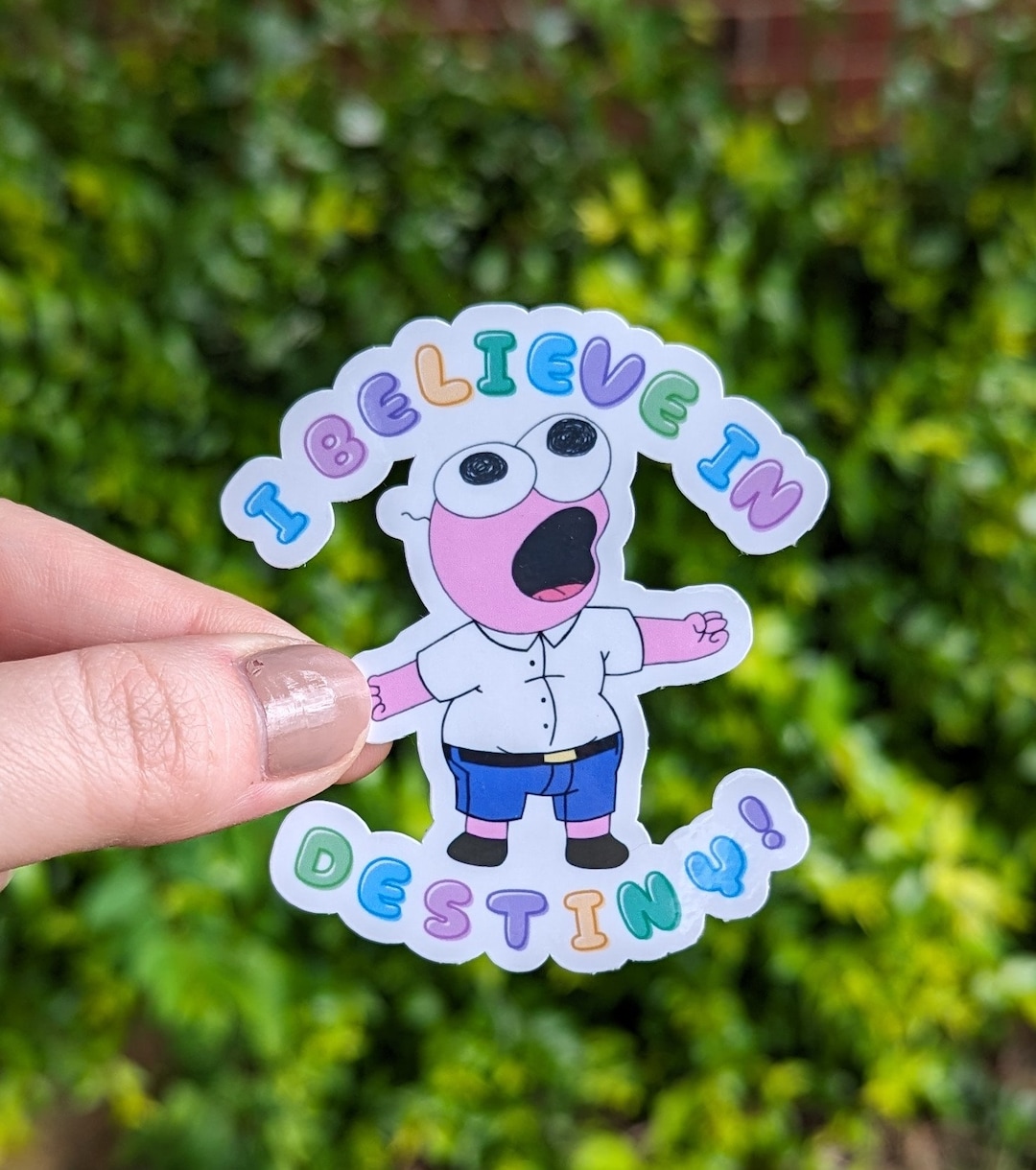 Smiling Friends Pim Vinyl Water Resistant Decal Sticker Glitter or ...