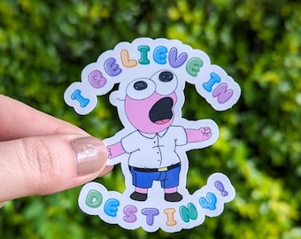 Smiling Friends Glep Vinyl Water Resistant Decal Sticker Glitter or ...