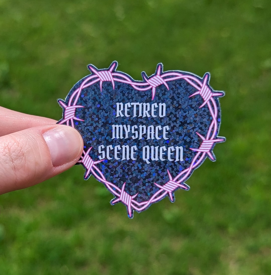 Retired Myspace Scene Queen Holographic Vinyl Sticker - Etsy