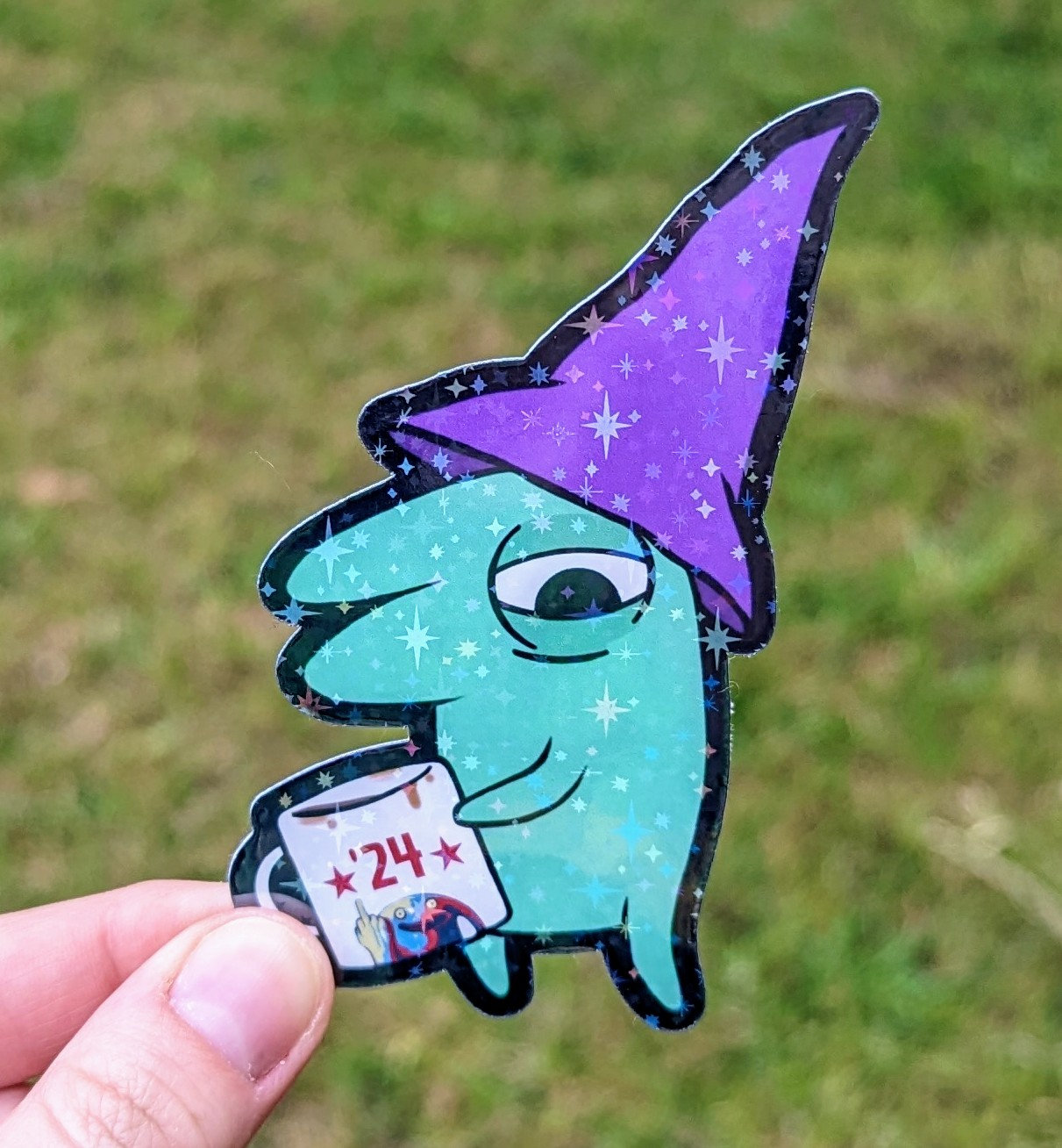 Smiling Friends Glep Vinyl Water Resistant Decal Sticker Glitter or ...