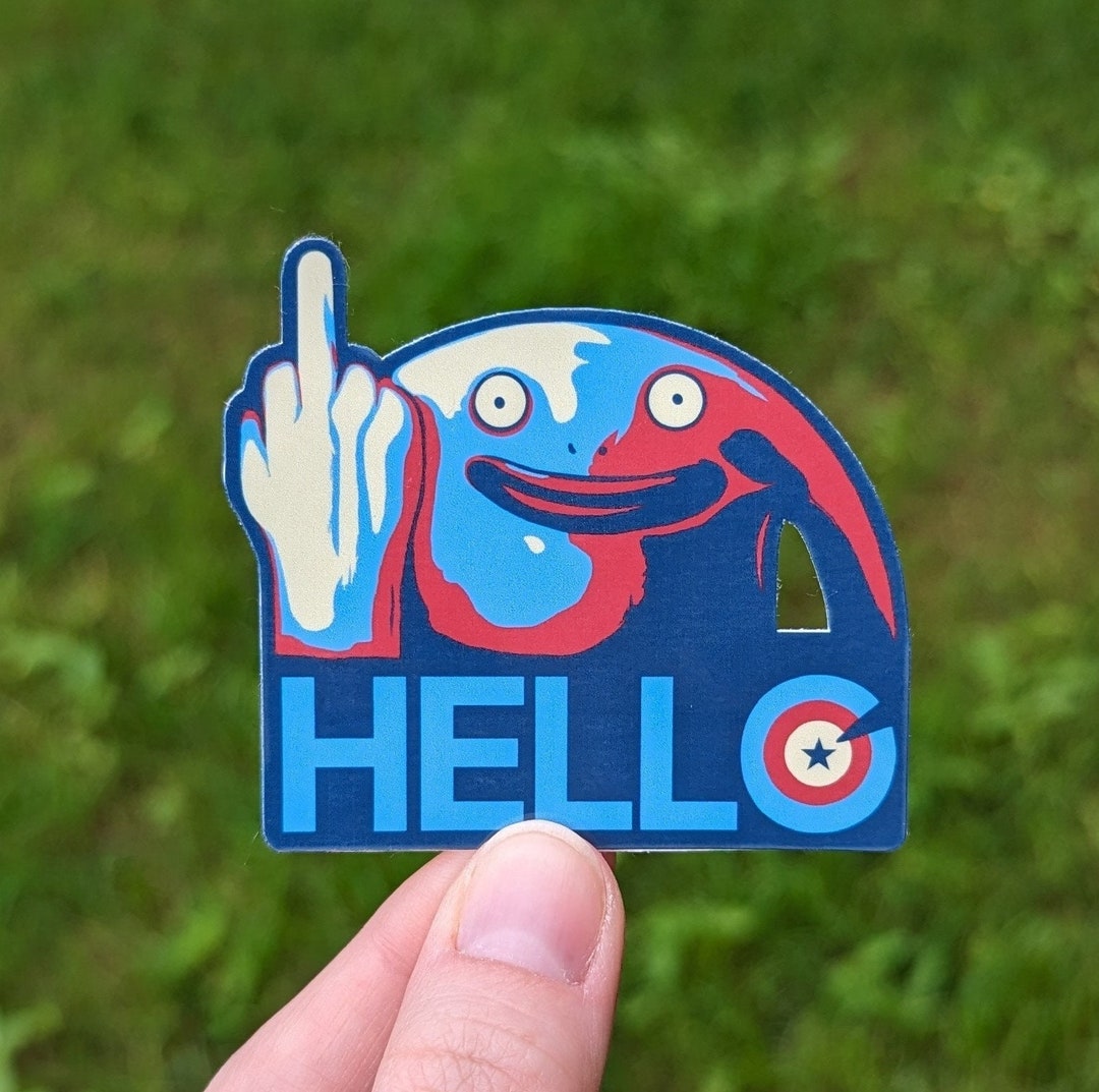 Smiling Friends Mr Frog President Vinyl Water Resistant Decal Sticker ...