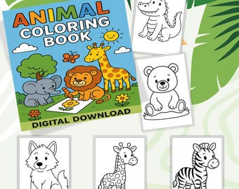 Mommy and Baby Animal Coloring Pages | Cute Printable Coloring Book for ...