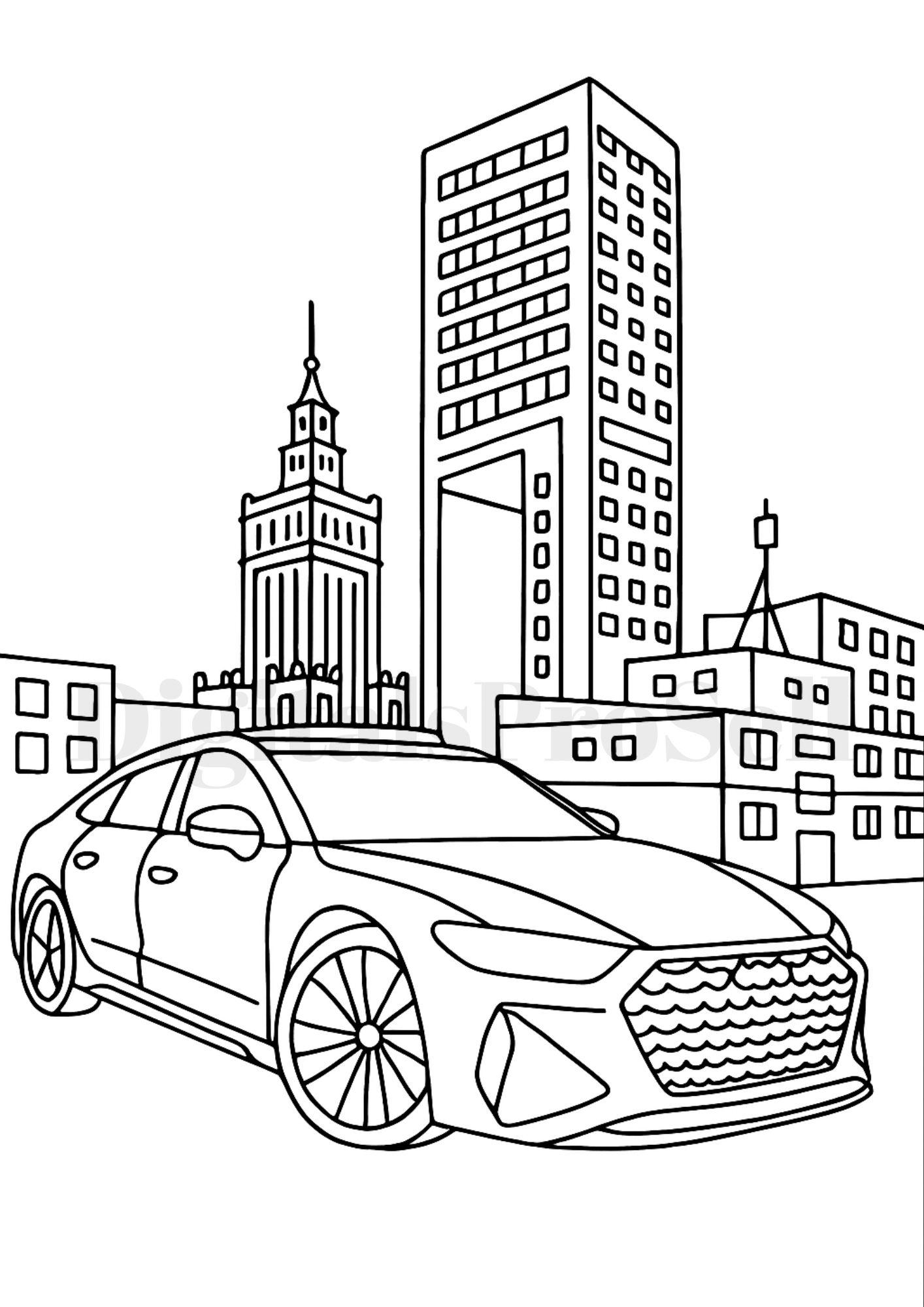 Cars Coloring Book for Kids - Etsy