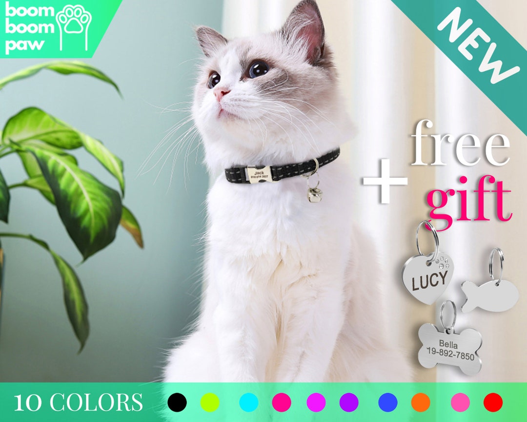 Custom Cat Collars Reflective Cat Collars for Girls and Boys - Etsy