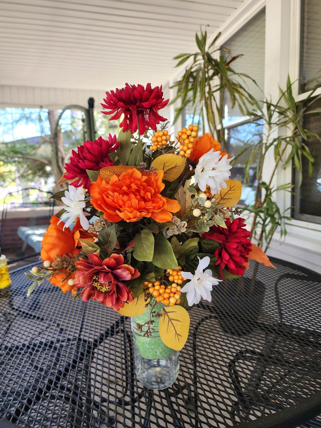 Fall Grave Insert for Headstone Vase, Fall Grave Vase Decoration ...