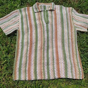 Crochet Shirt, Unisex Shirt, Crochet Overshirt, Crochet Multicolor ...