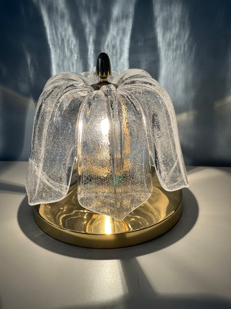 Vintage Glashütte Limburg Wall Light/mid Century Flush Mount Tulip ...