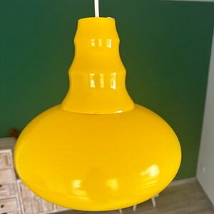 Vintage Glass Yellow Pendant Lamp/mid Century Modern Light/space Age ...