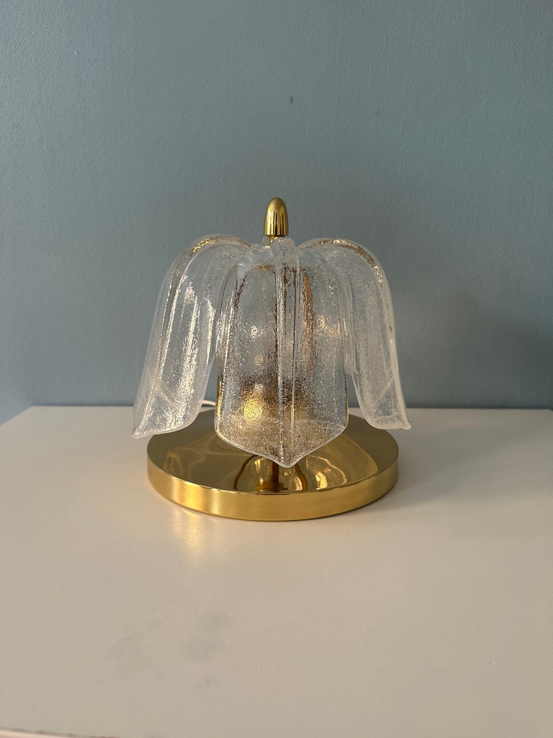 Vintage Glashütte Limburg Wall Light/mid Century Flush Mount Tulip ...