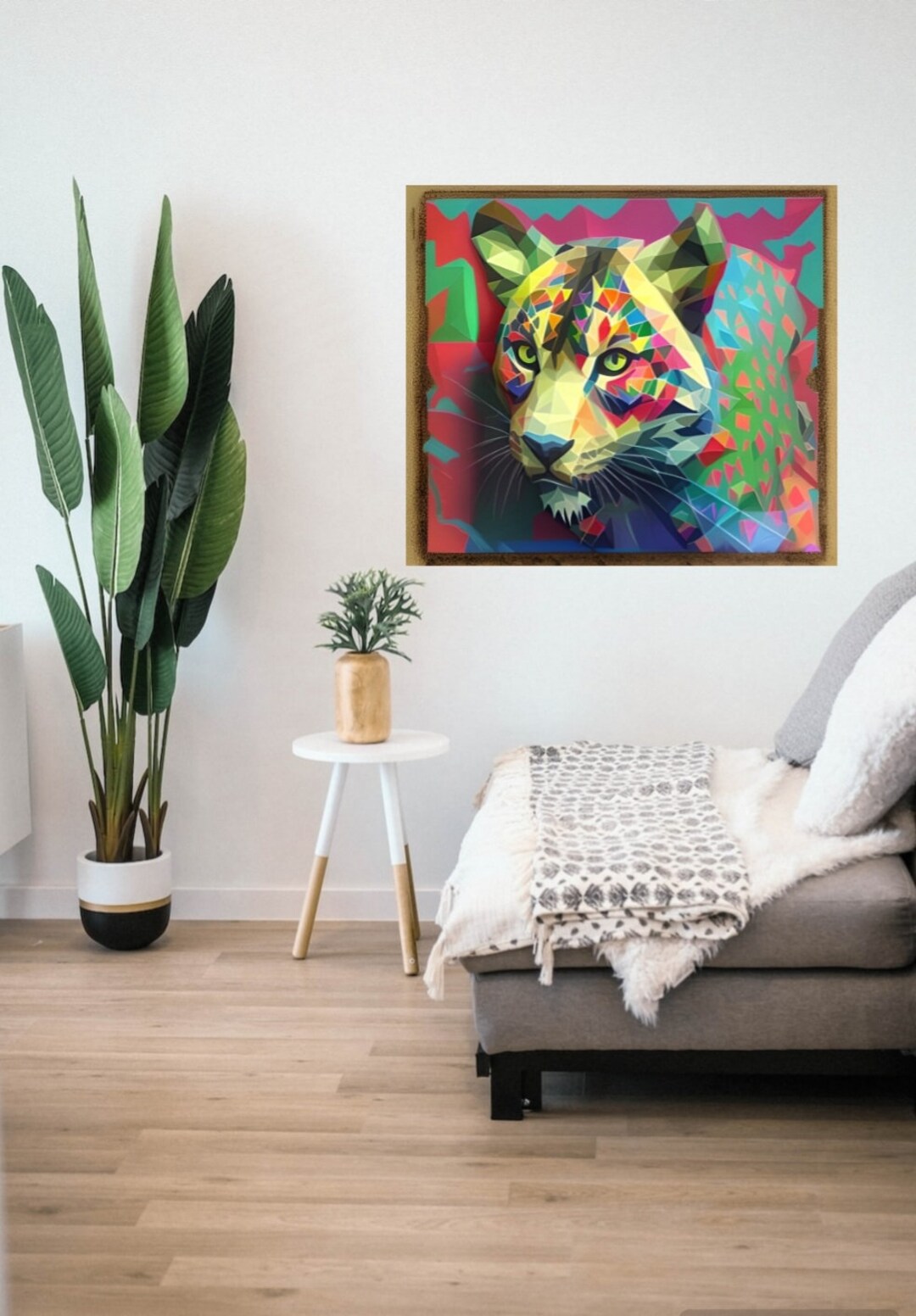CHEETAH Canvas Leopard Abstract Print Animal Custom Art Wall - Etsy