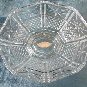 Stunning Iconic Art Deco Pressed Glass Octagonal Fruit Bowl - Etsy