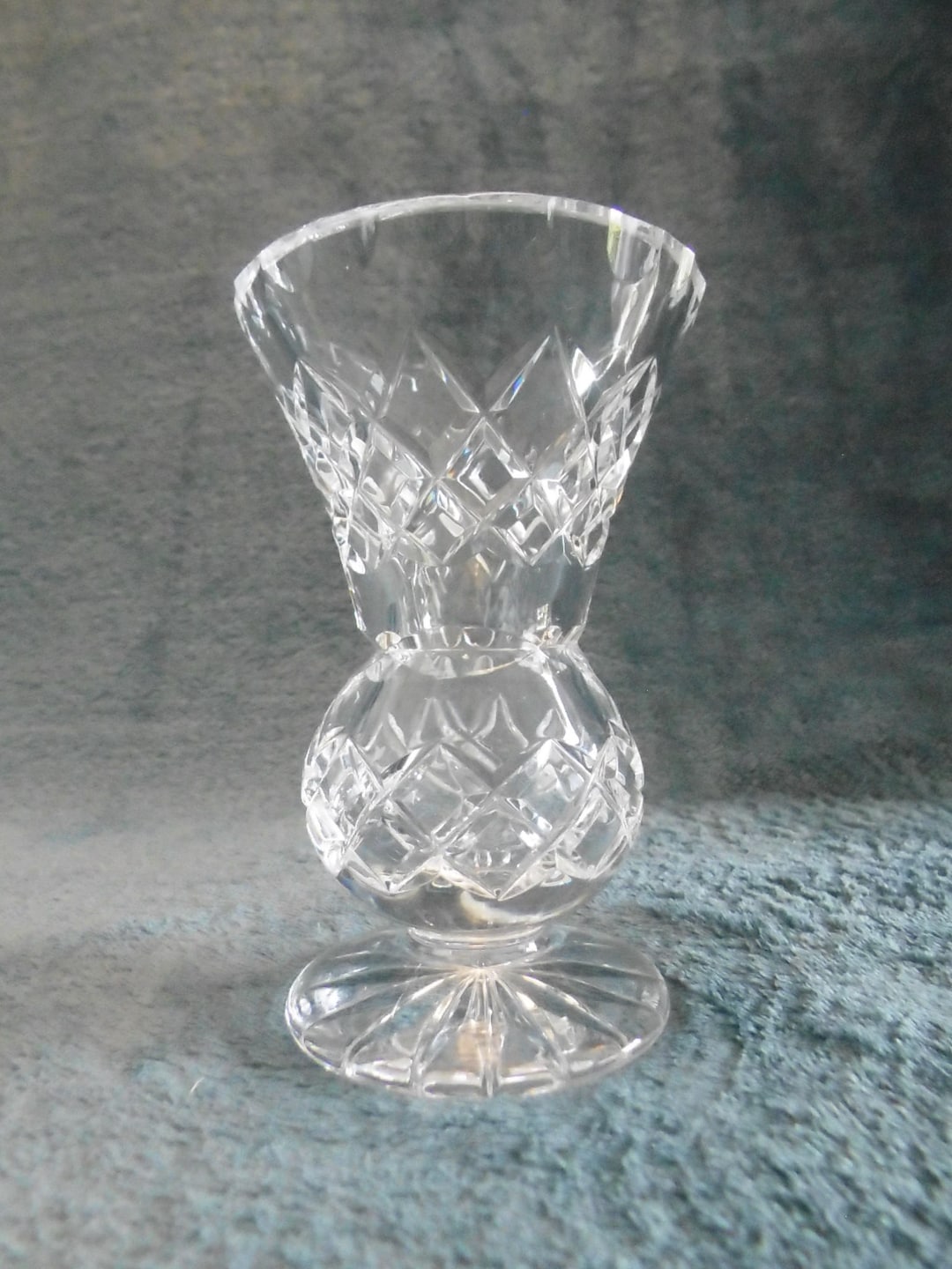 Beautiful Sawtooth Cut Crystal Bud Vase - 1950s - Etsy