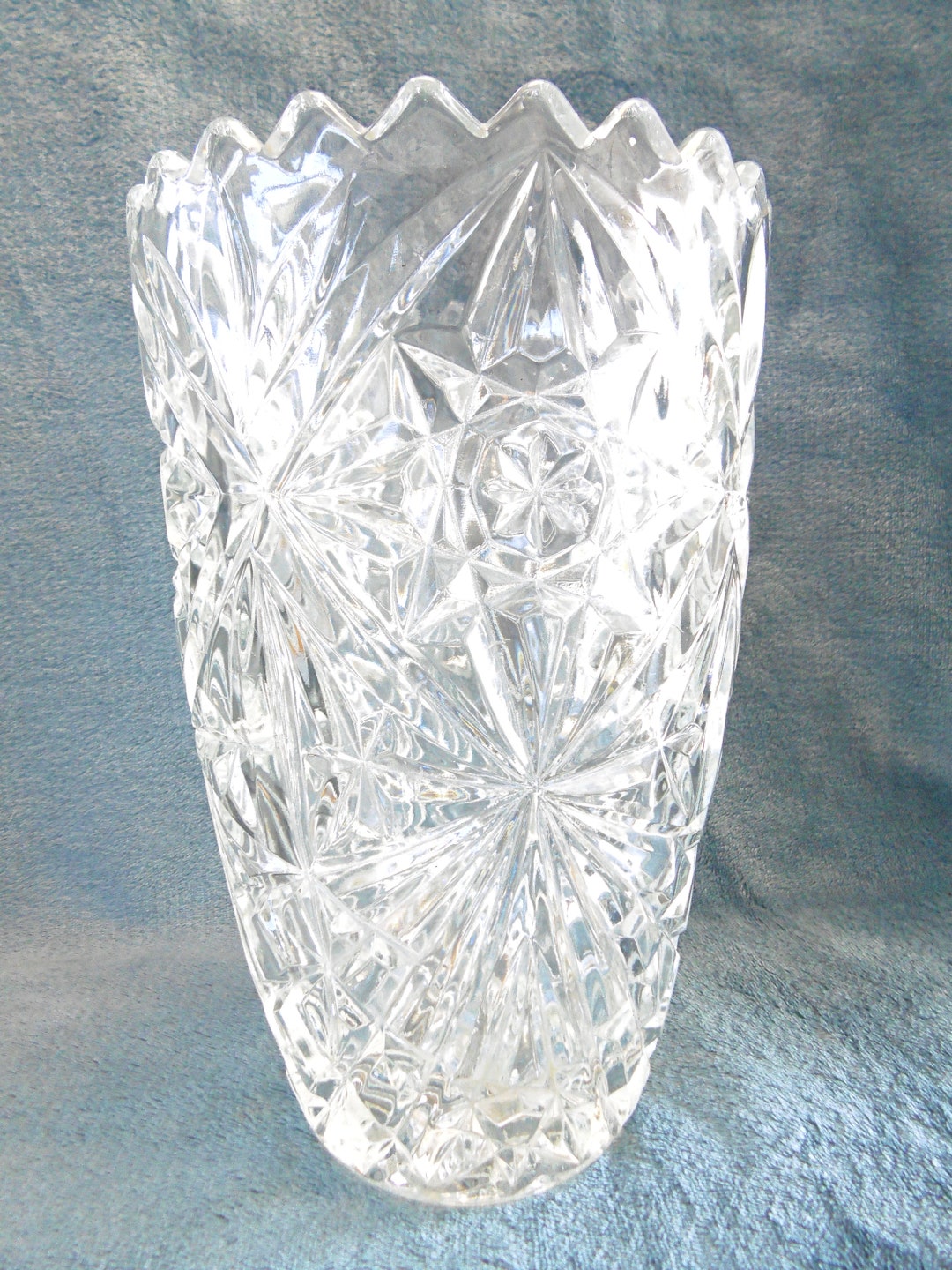 Crystal Pinwheel Vase - 1940s - Etsy
