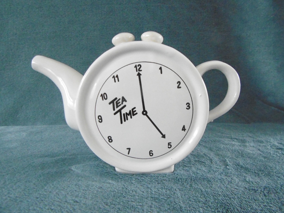 Novelty Teatime Clock Teapot 1980s - Etsy