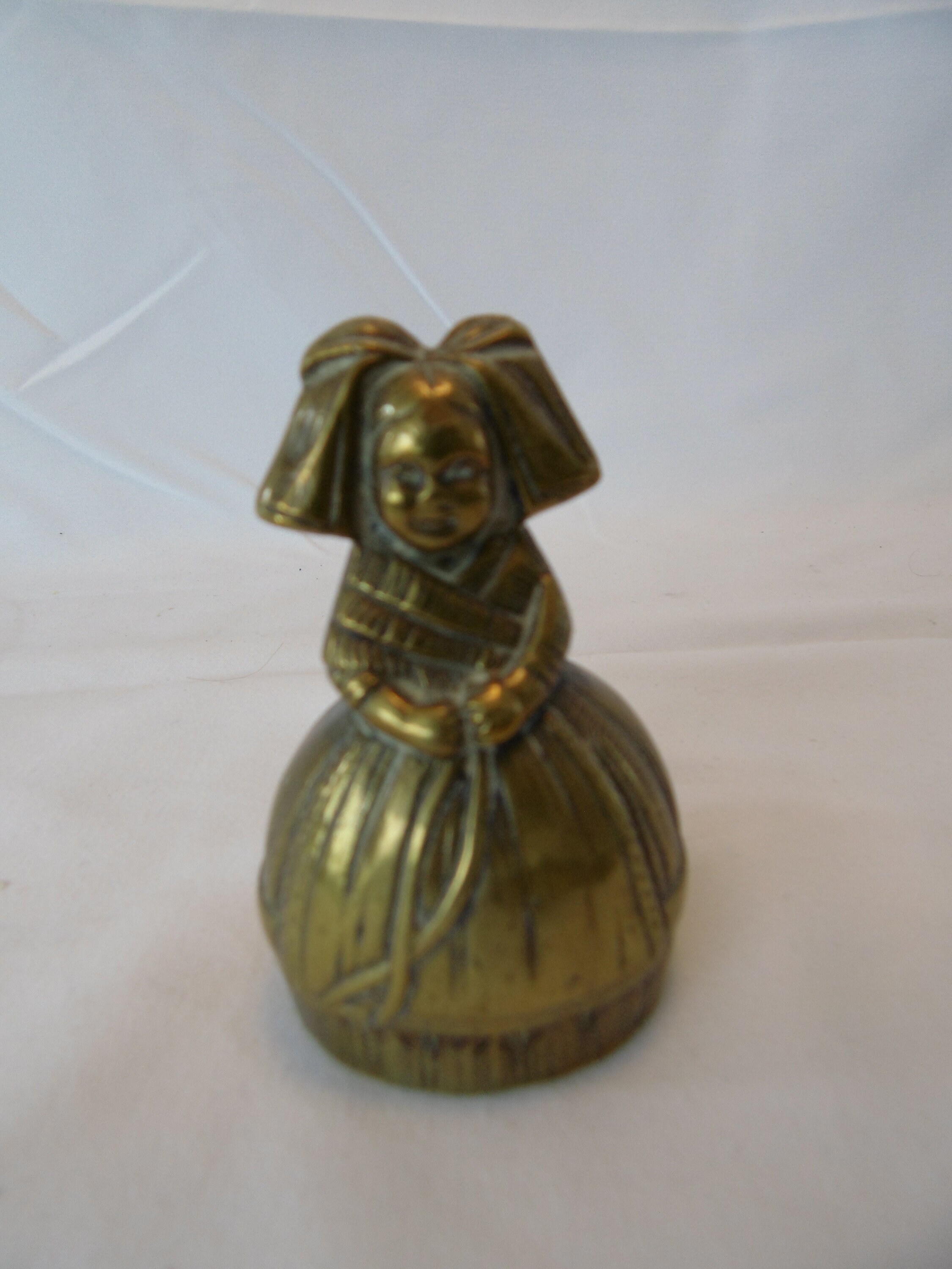 Miniature Brass Bell of Woman - Etsy