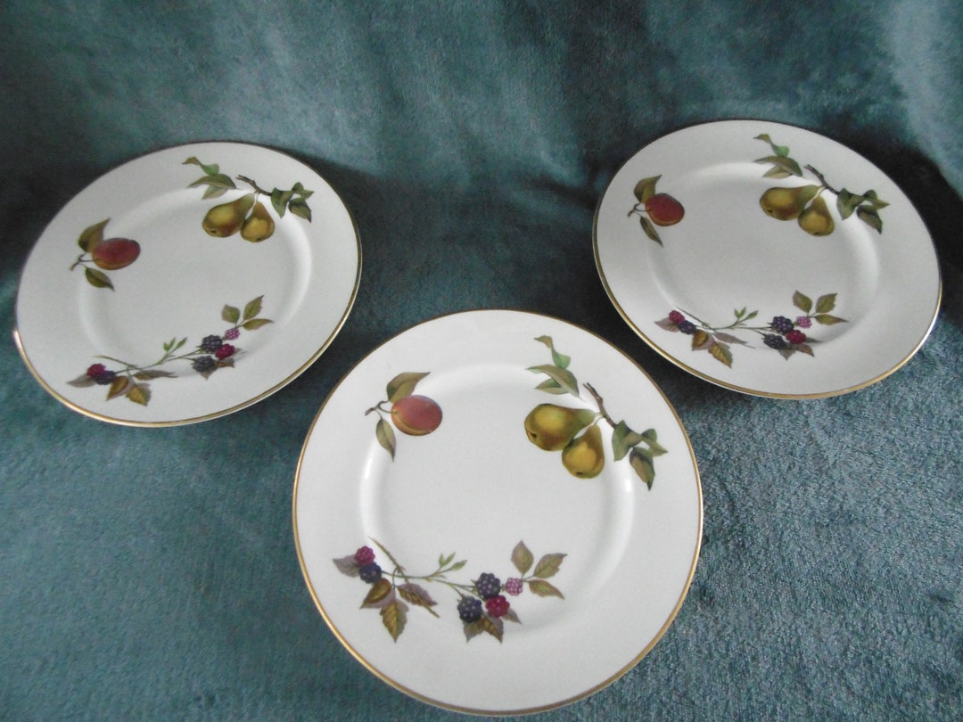 Royal Worcester Evesham Side Plates X 3 - 1961 - Etsy
