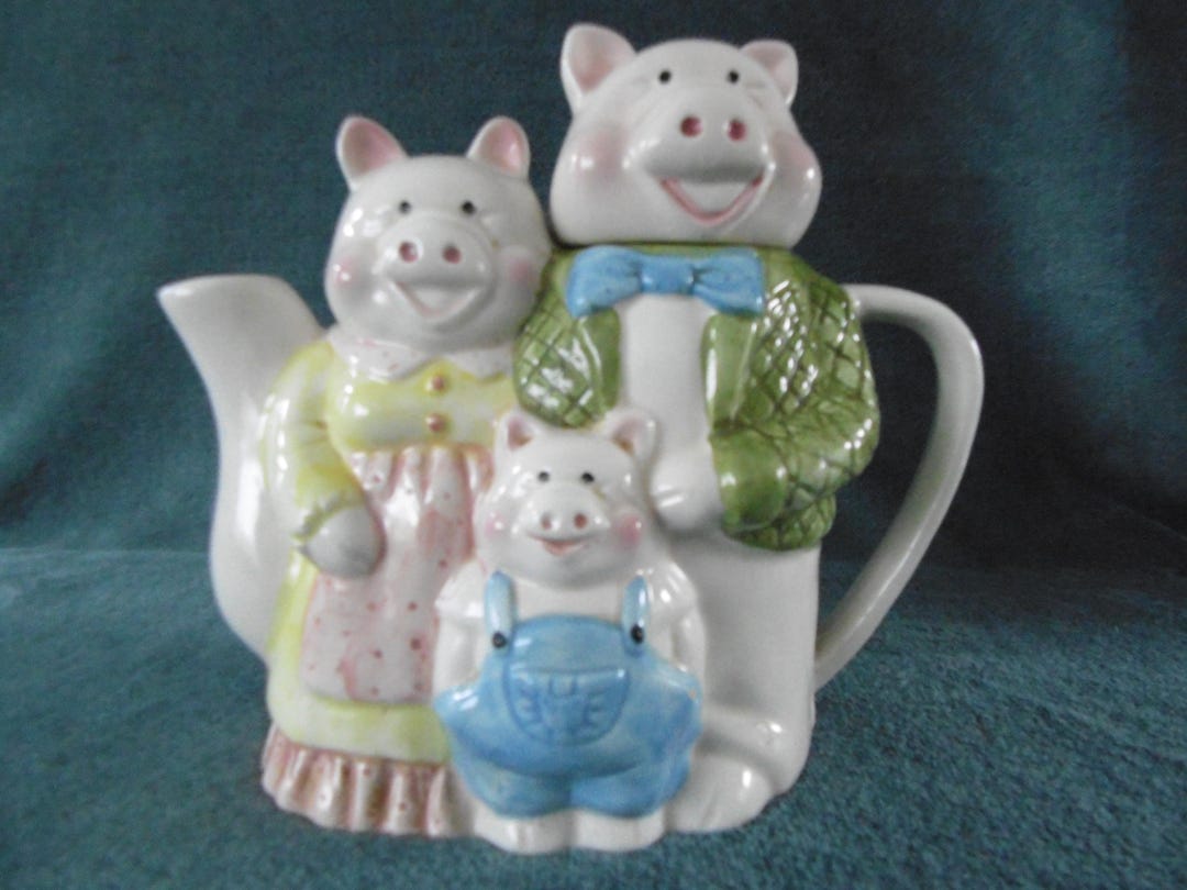 Novelty Pig Family Teapot 1980s - Etsy