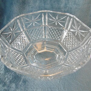 Stunning Iconic Art Deco Pressed Glass Octagonal Fruit Bowl - Etsy
