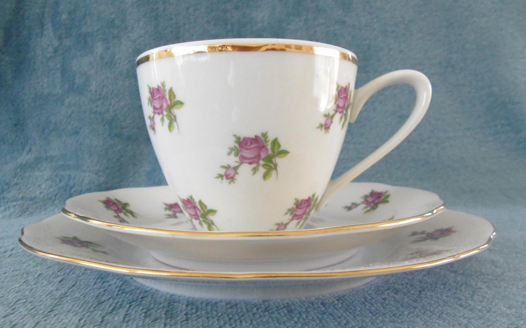 MZ Czech 15 Piece Rose Bud Tea Set 1940s - Etsy