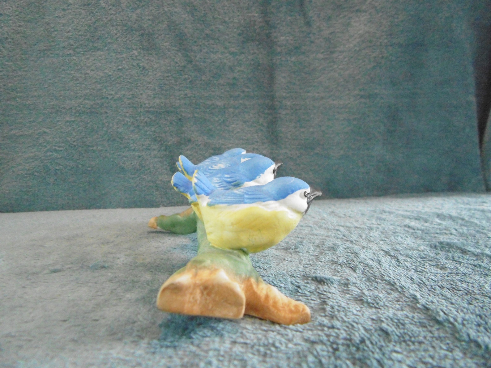 Vintage 1980s Ceramic Blue Birds on Branch Figurine - Etsy