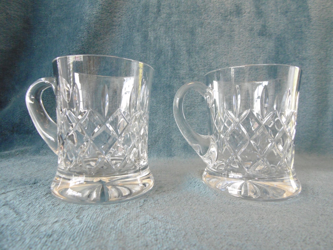 Stylish Heavy Lead Cut Crystal Half Tankards 1980s X 2 - Etsy UK