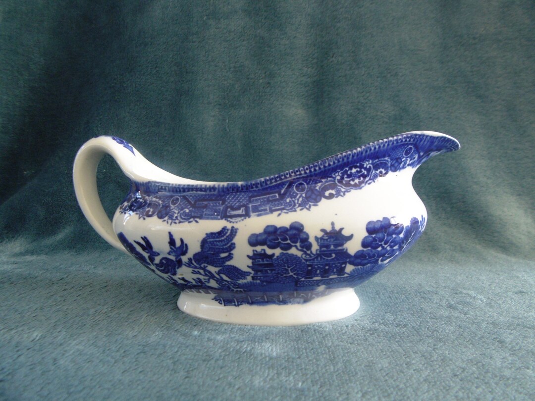 Myott Son & Co Willow Gravy Boat 1960 - Etsy