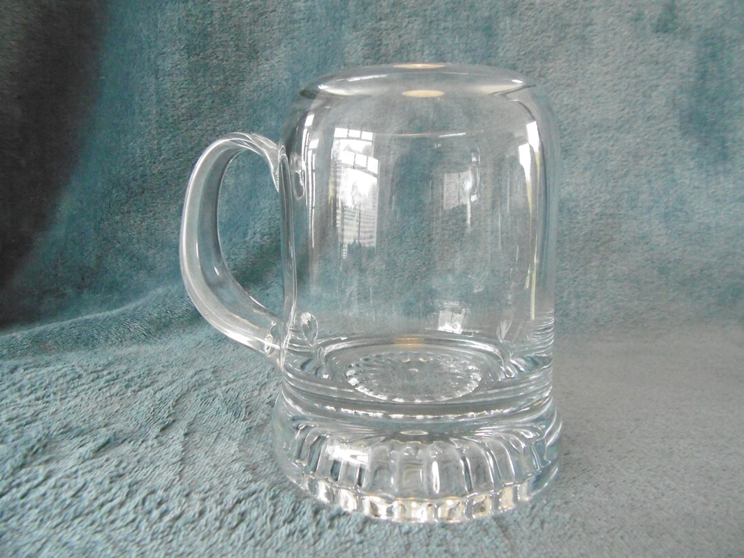 Stylish Heavy Crystal Tankard - 1980s - Etsy