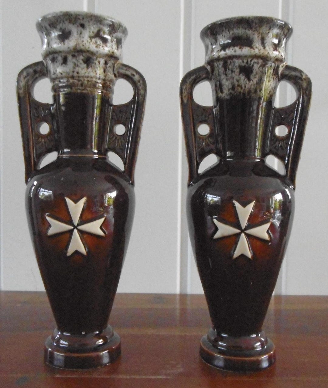Maltese Cross Vases - Peter the Potter, Rabat, Malta 1970s - Etsy
