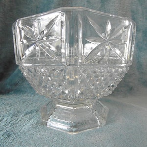 Stunning Iconic Art Deco Pressed Glass Octagonal Fruit Bowl - Etsy