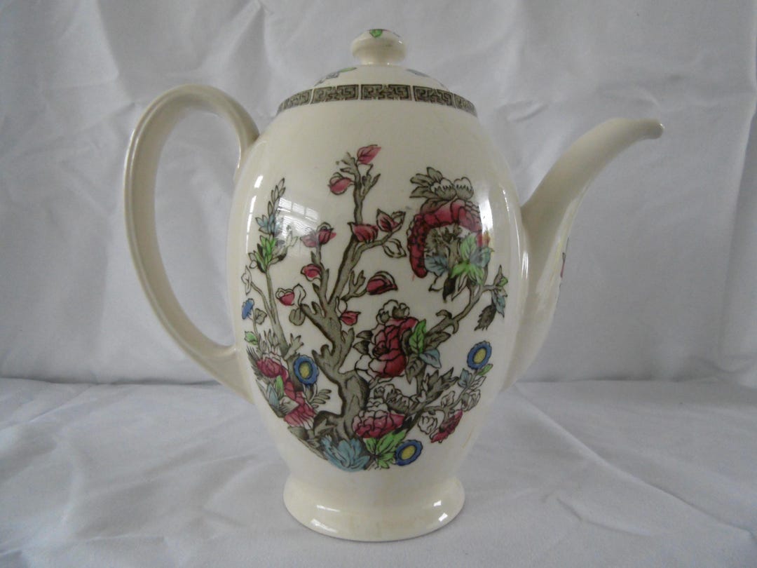 Johnson Bros Indian Tree Coffee Pot 1913 - Etsy