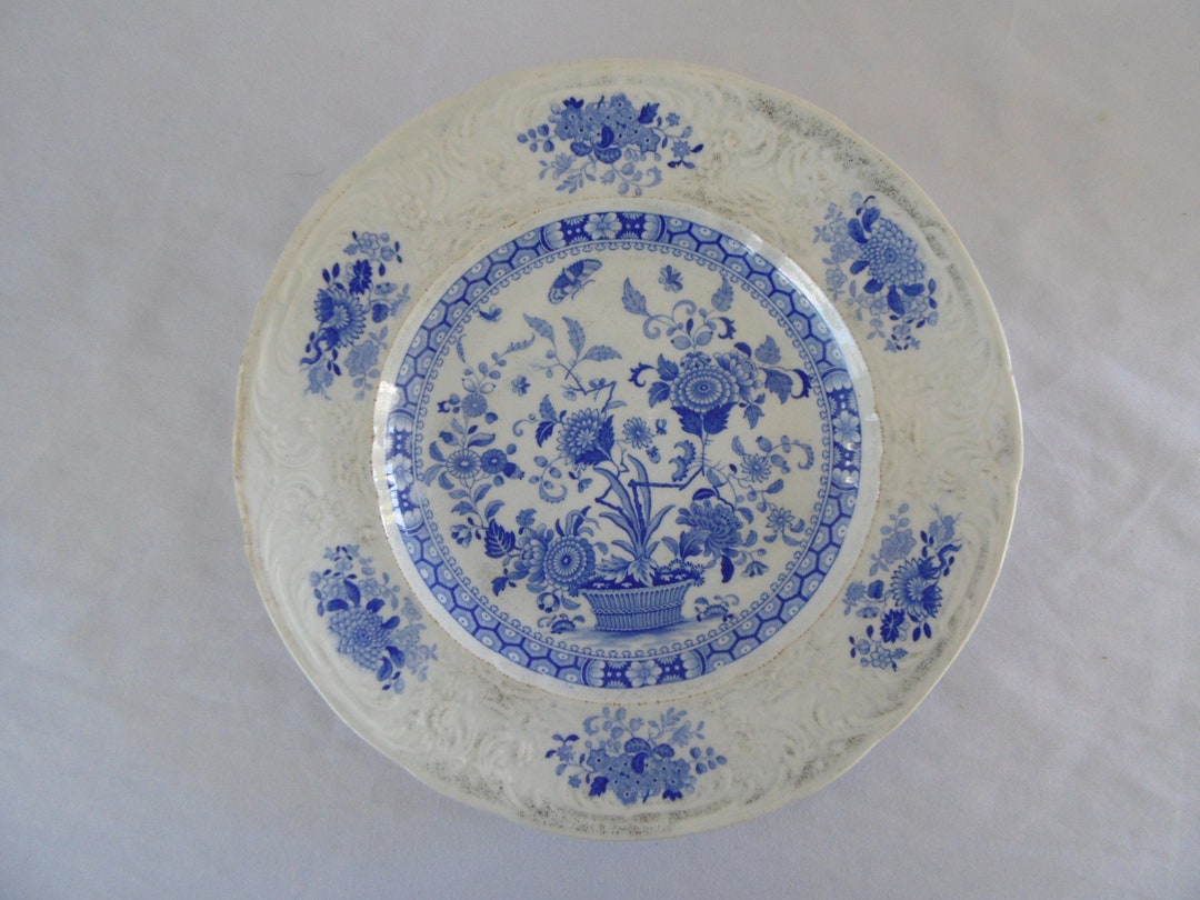 19th Century Dresden Opaque China Plate - Etsy