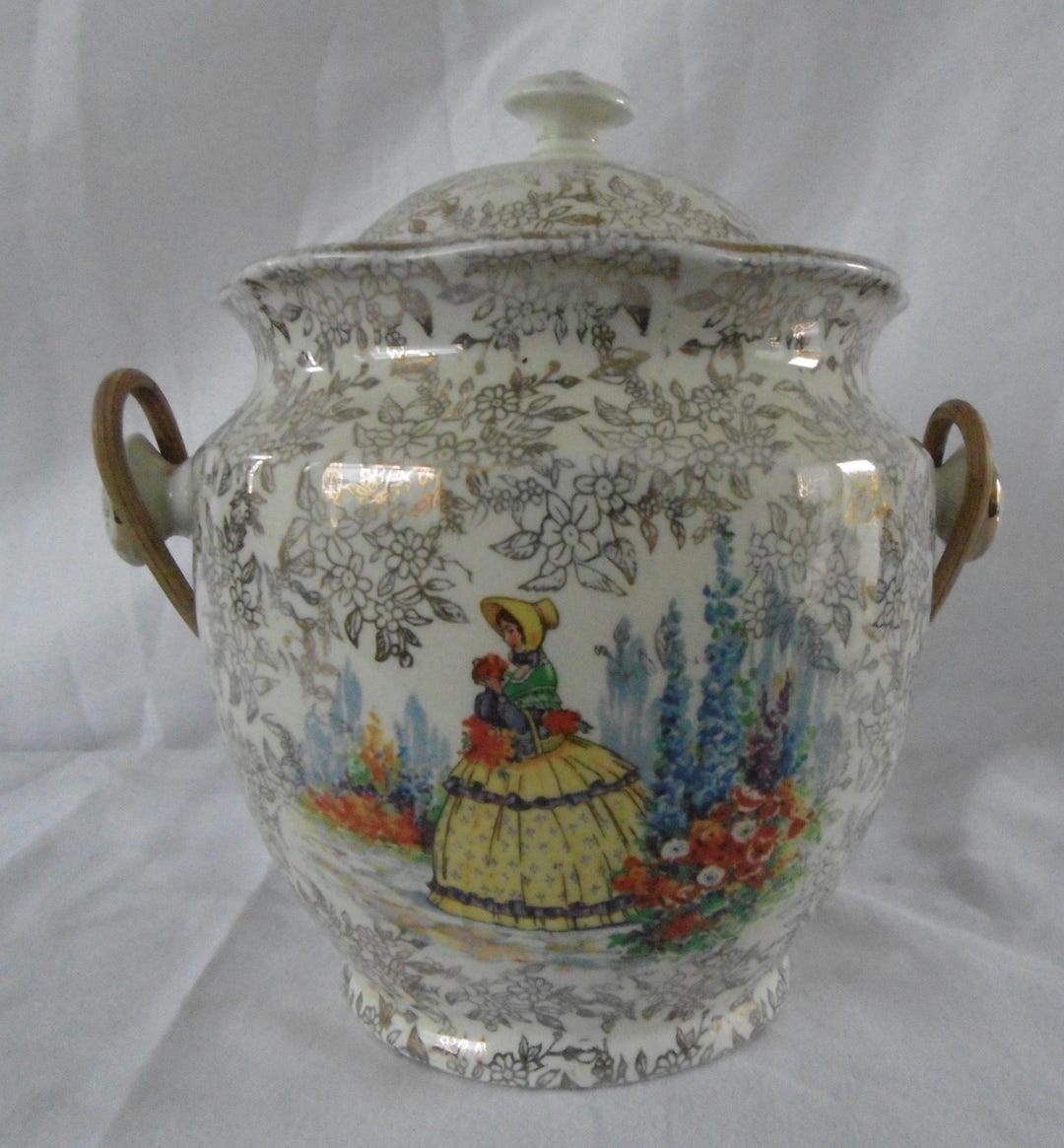 Empire Ivory Ware Crinoline Lady Jar With Lid 1930s - Etsy
