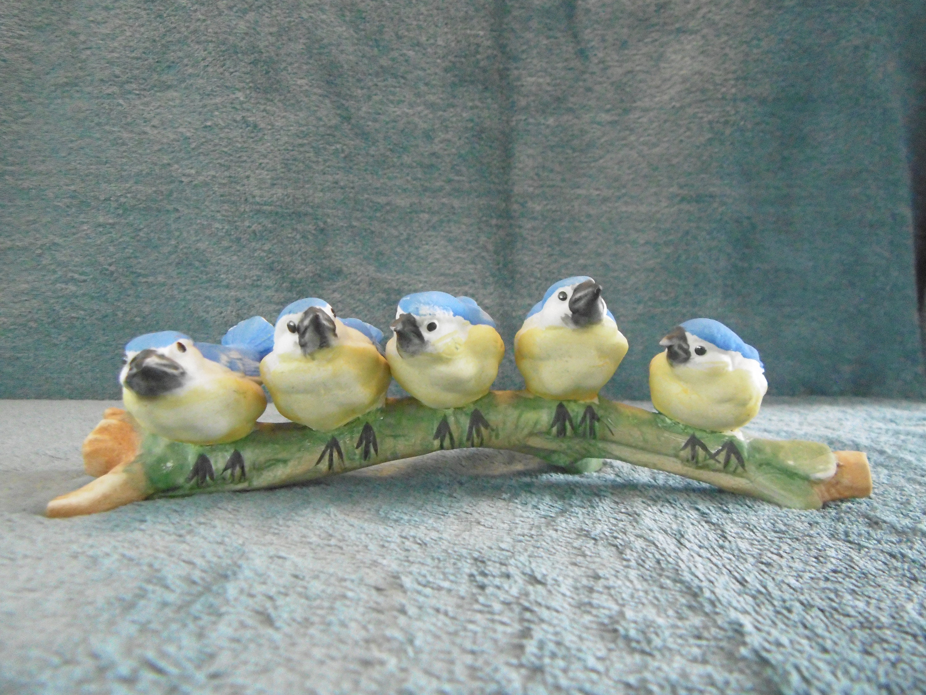 Vintage 1980s Ceramic Blue Birds on Branch Figurine - Etsy